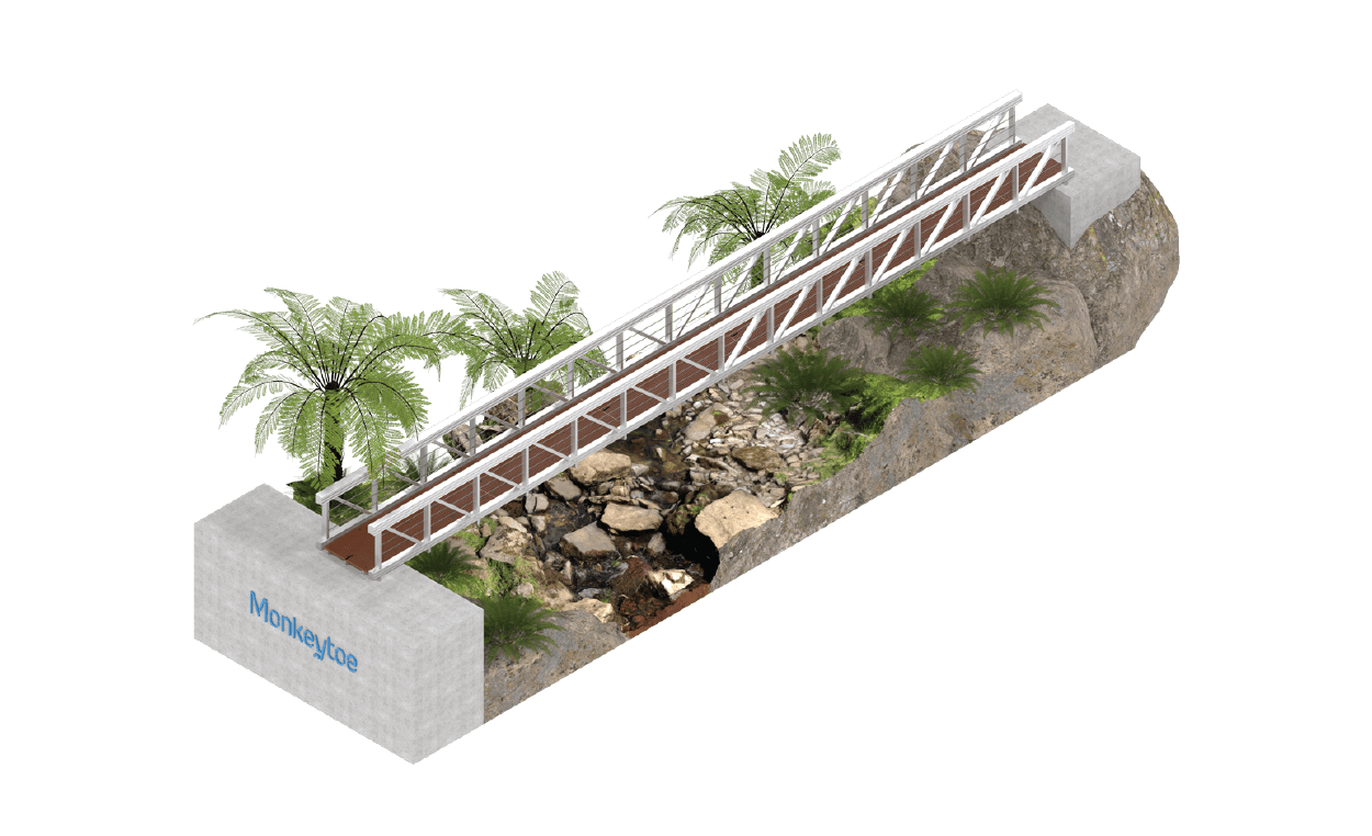 Standard Pedestrian Bridge - Monkeytoe Australia