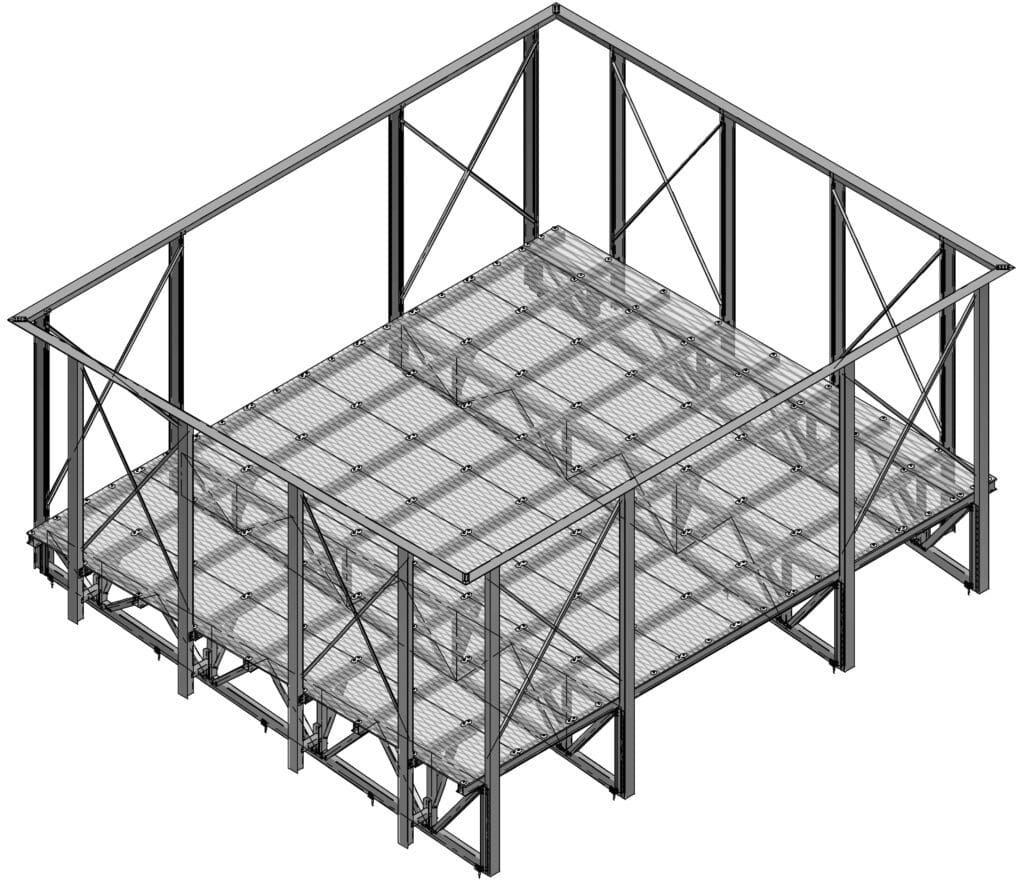 Purlin-Mounted Mesh Plant Platform (340mm high) - Monkeytoe Australia
