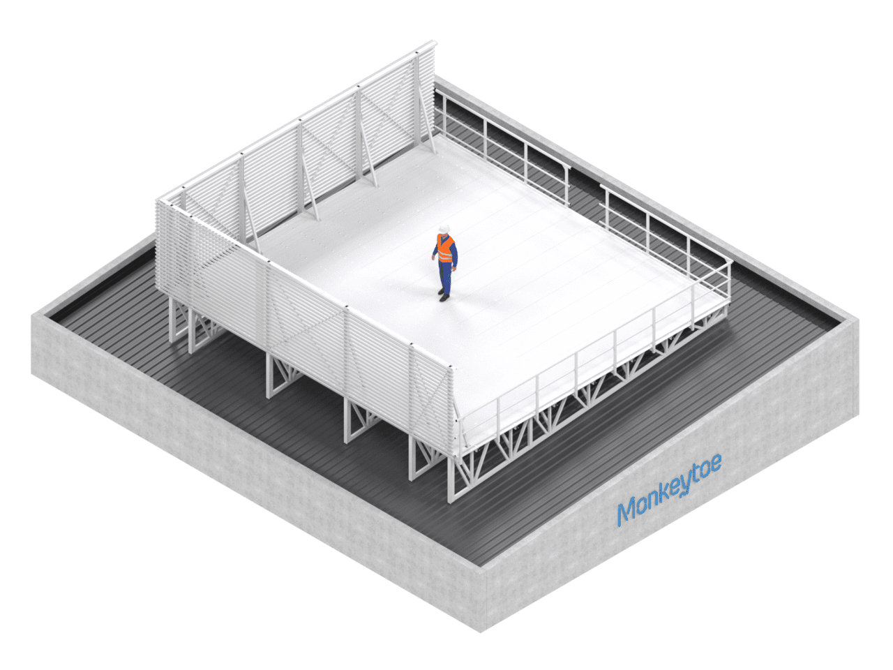 Purlin-Mounted Mesh Plant Platform (450mm high) - Monkeytoe Australia