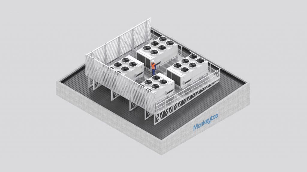 Purlin-Mounted Mesh Plant Platform (340mm high) - Monkeytoe Australia