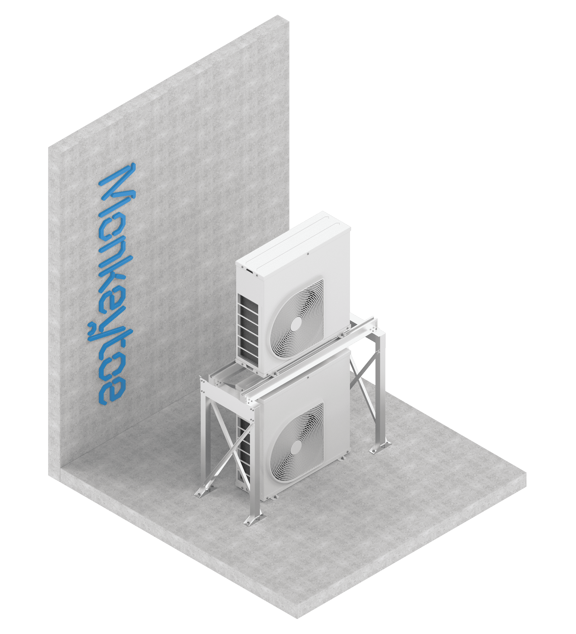 HVAC Stacker Condenser Mount - Up to 150kg | Monkeytoe AU