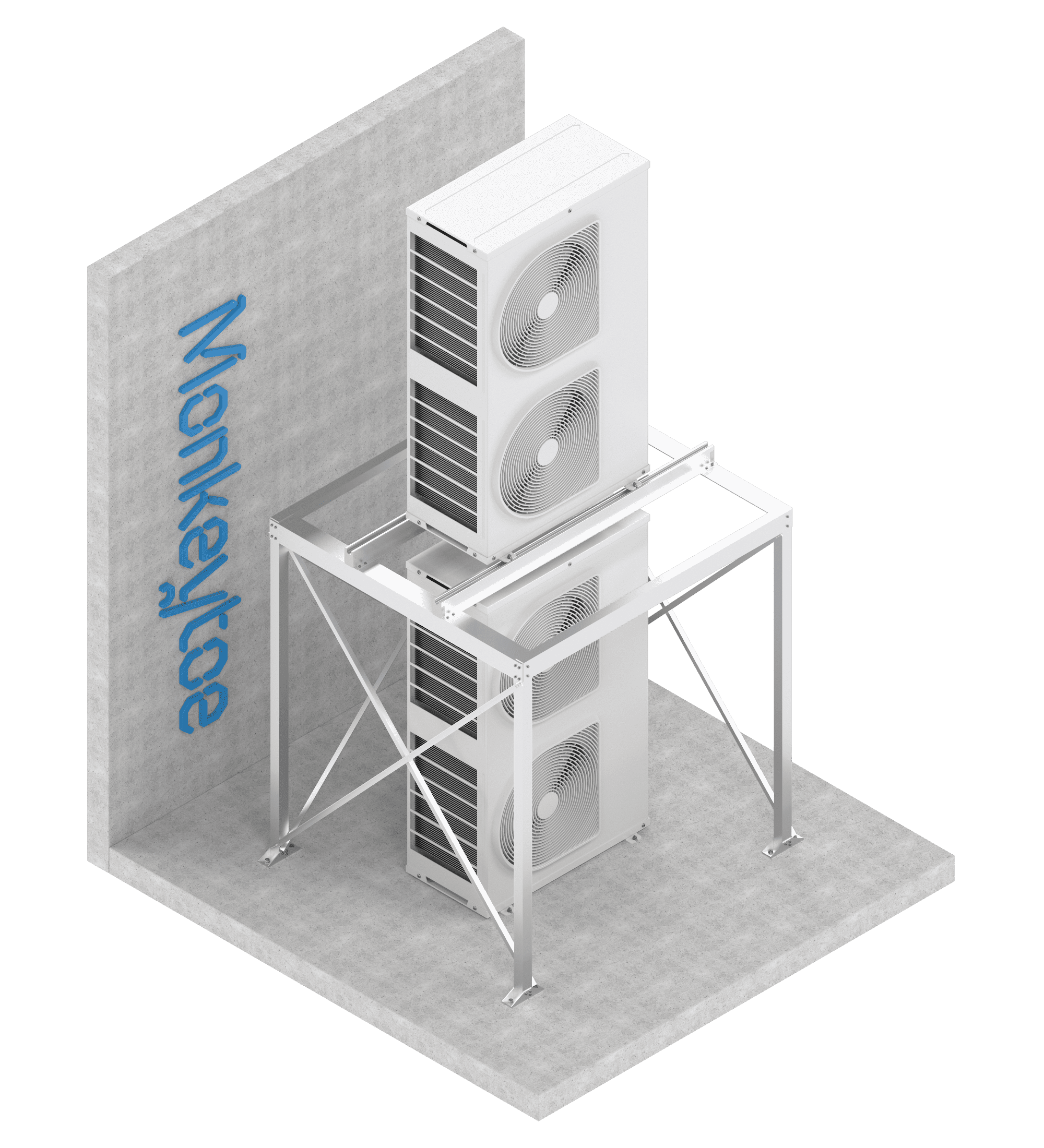 HVAC Stacker Condenser Mount - Up to 300kg | Monkeytoe AU
